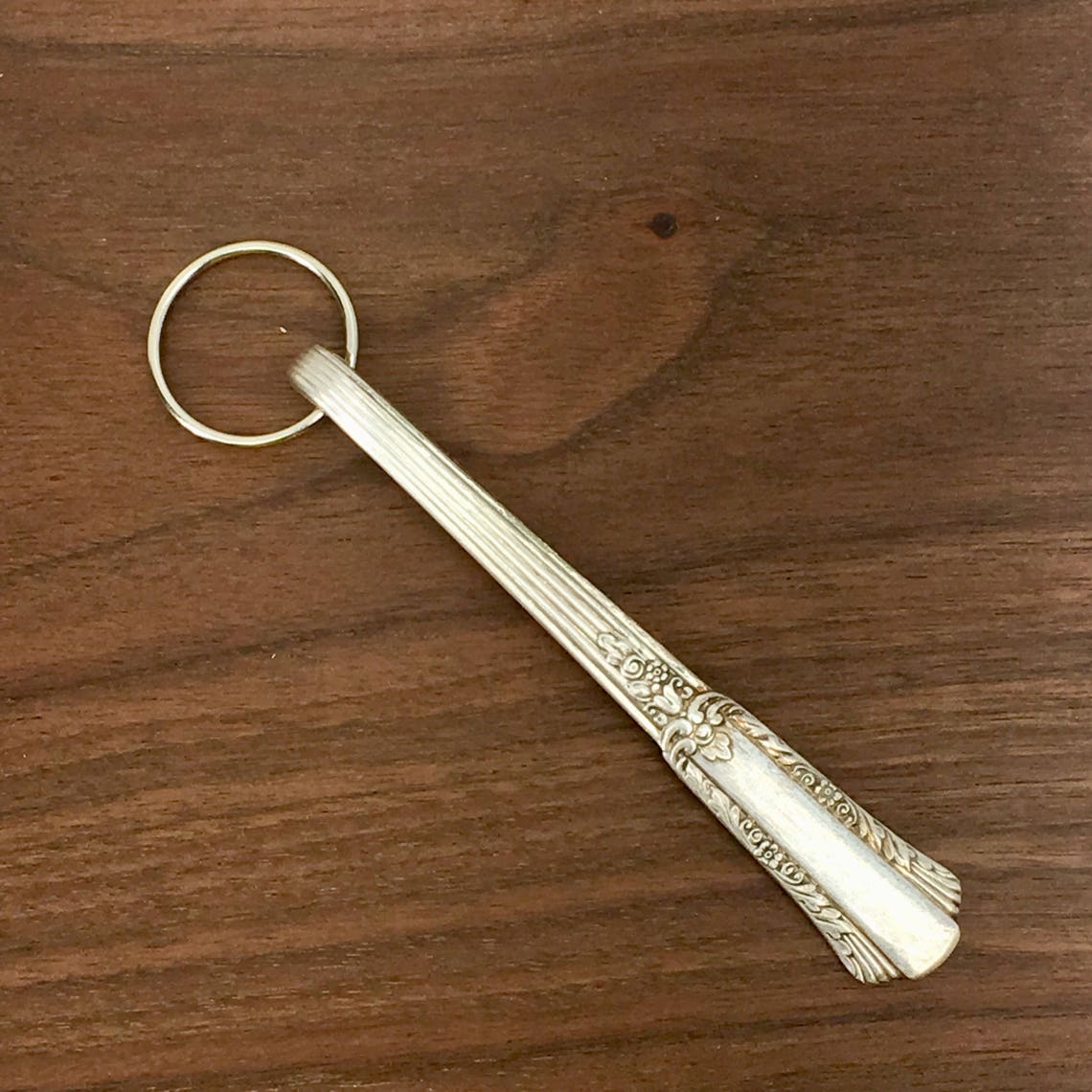 Vintage Silver Key Finder Key Ring Upcycle Keychain Silverplate ...