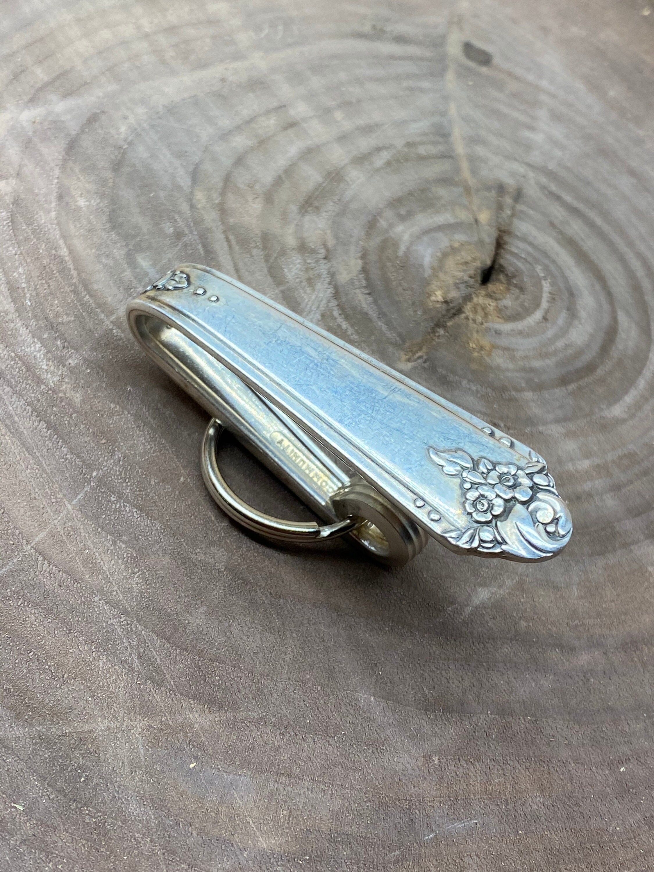 Vintage Purse Hook Silver Key Finder Key Ring Keychain | Etsy