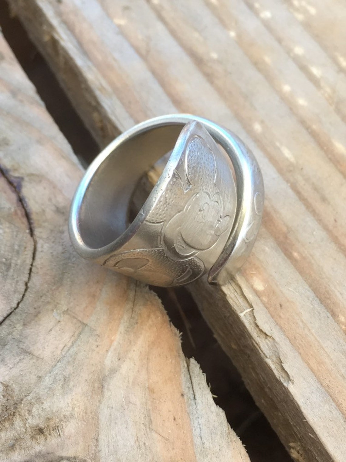 Sizable Mickey Mouse Spoon Ring Spoonring Vintage Antique - Etsy