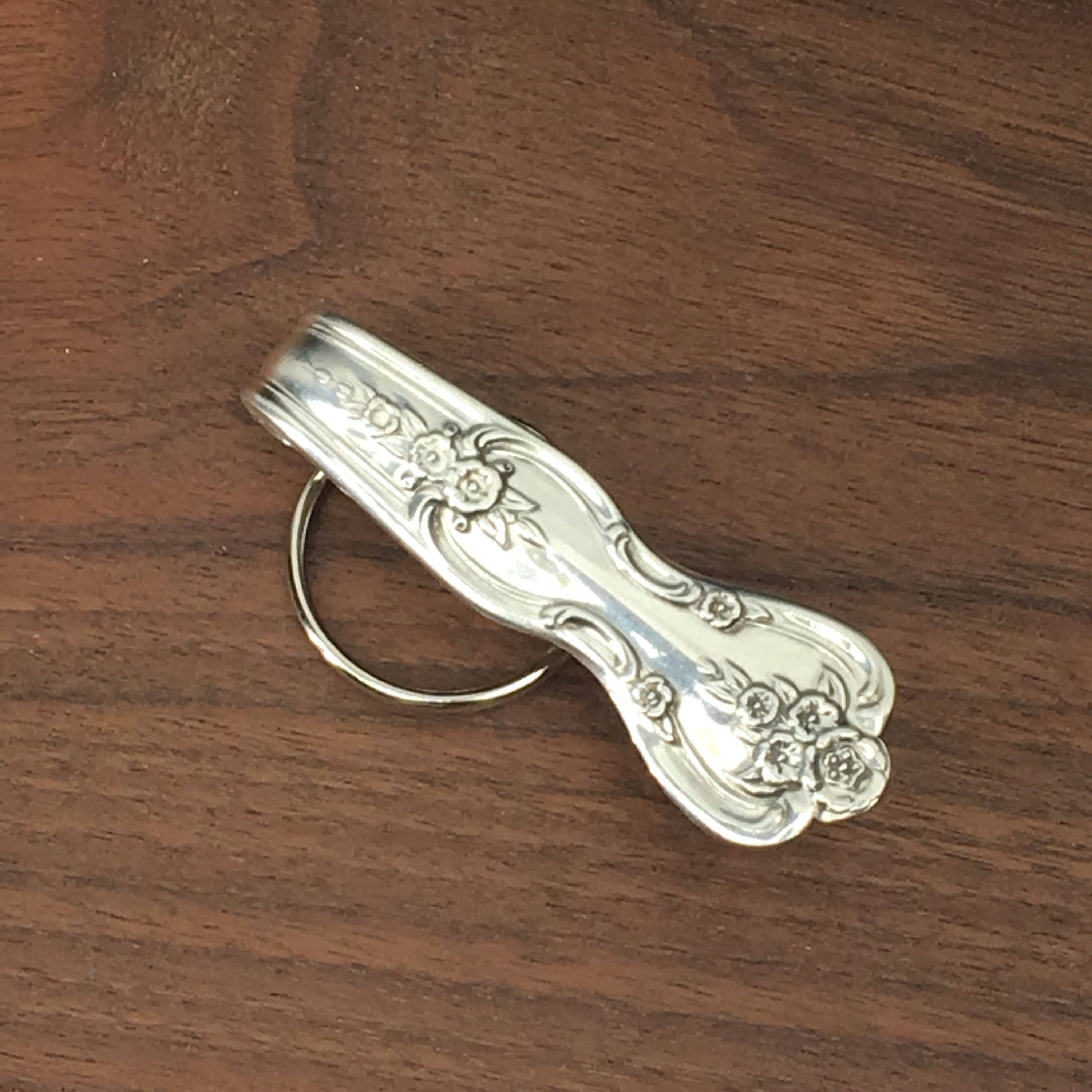 Vintage Purse Hook Clip Silver Key Finder Key Ring Keychain | Etsy