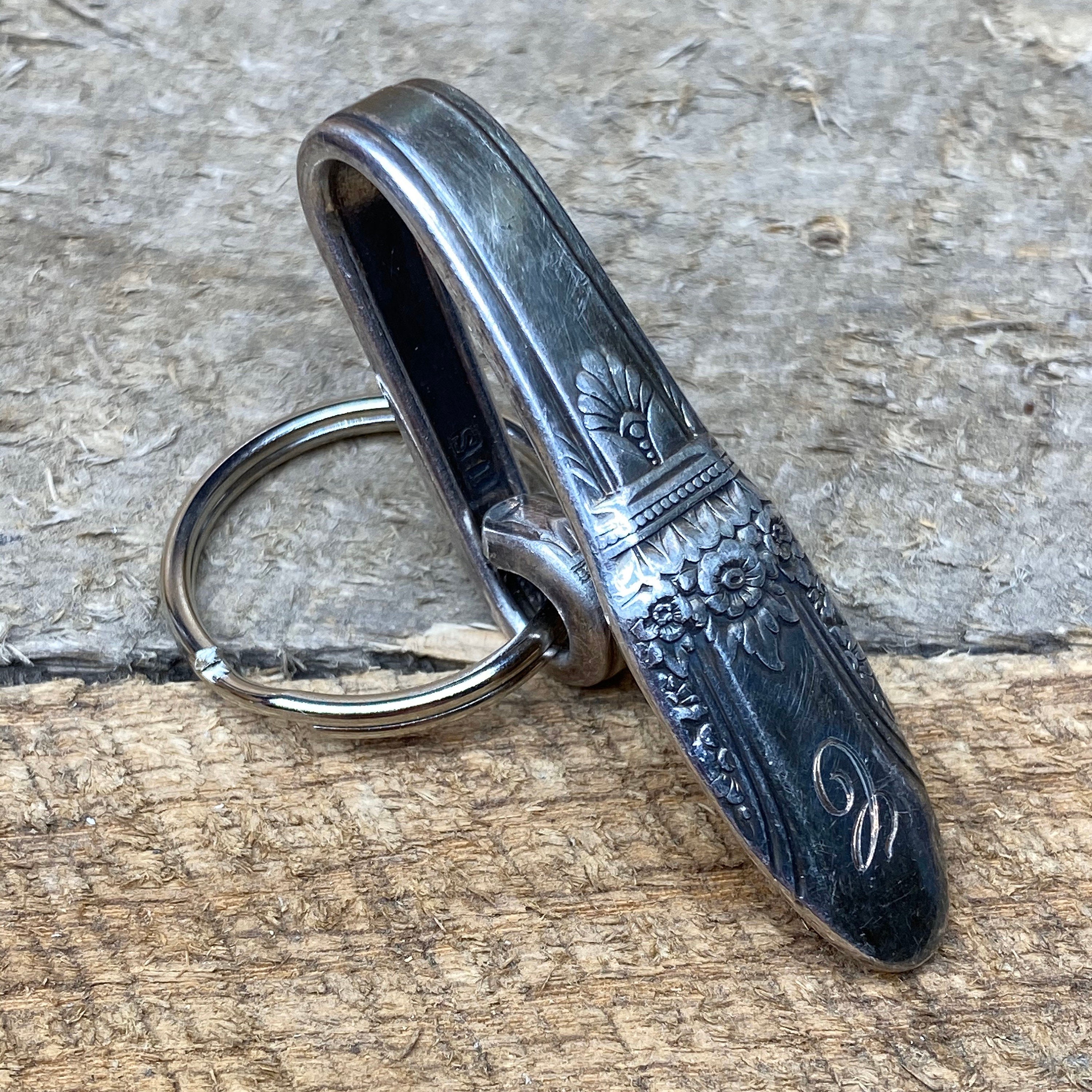 Vintage Purse Hook Silver Key Finder Key Ring Keychain Silverplate ...