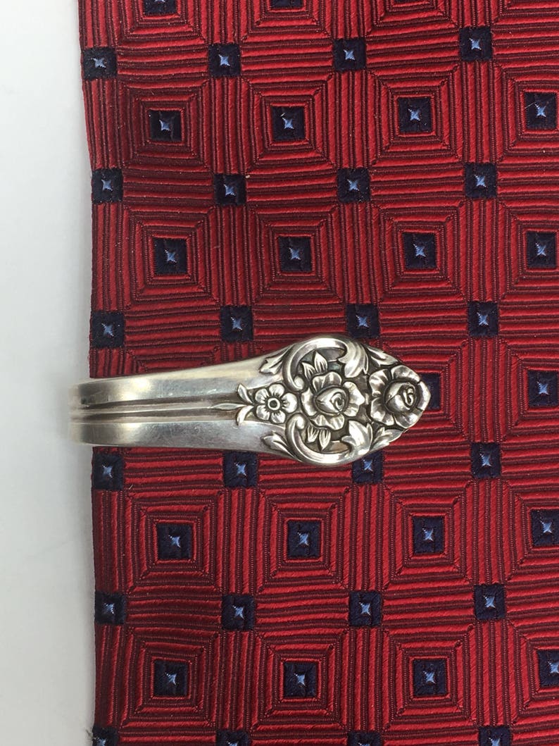 Tie Bar / Money Clip Clasp Made From Antique Silverplate Silverware ...