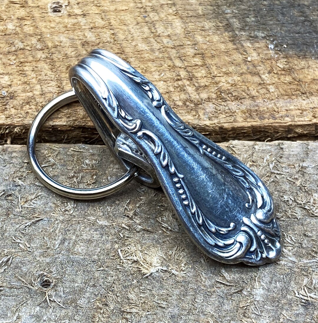 Vintage Purse Hook Silver Key Finder Key Ring Keychain Silverplate ...
