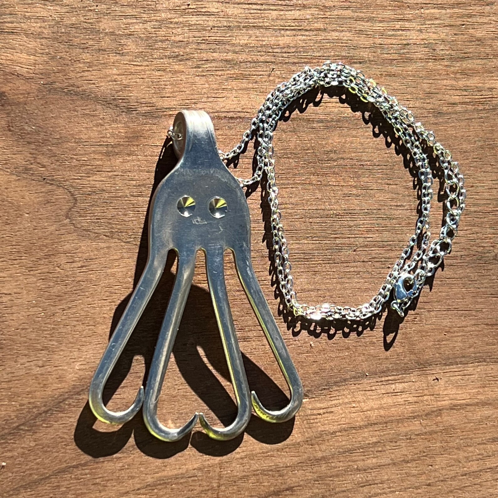 Octopus Necklace Silverplate Fork Upcycle Repurpose - Etsy