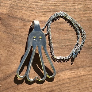 Octopus Necklace Silverplate Fork, Upcycle, Repurpose Silverware. - Etsy