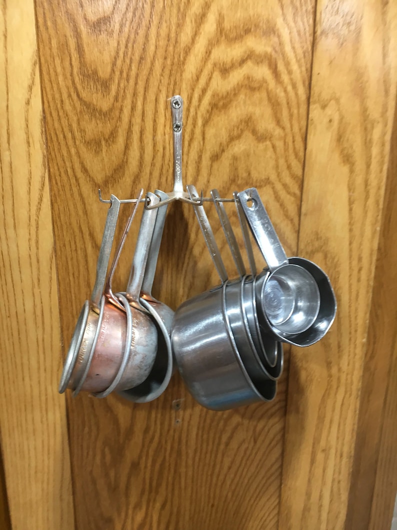 Measuring Cup Hanger Holder Repurposed Upcycle Andtique - Etsy