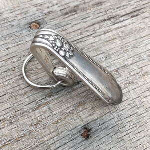 Vintage Purse Hook Clip Silver Key Finder Key Ring Keychain Silverplate ...