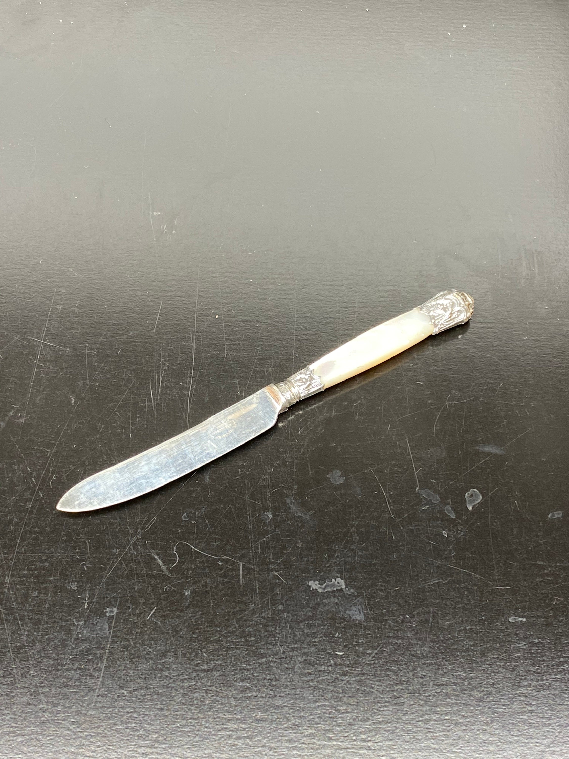 1 Rare Fancy Letter Opener Sterling & Plated Vtg Repurposed Mother ...