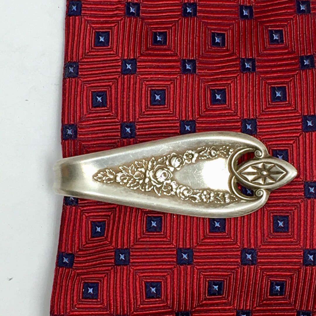 Tie Bar / Money Clip Clasp Made From Antique Silverplate Silverware ...
