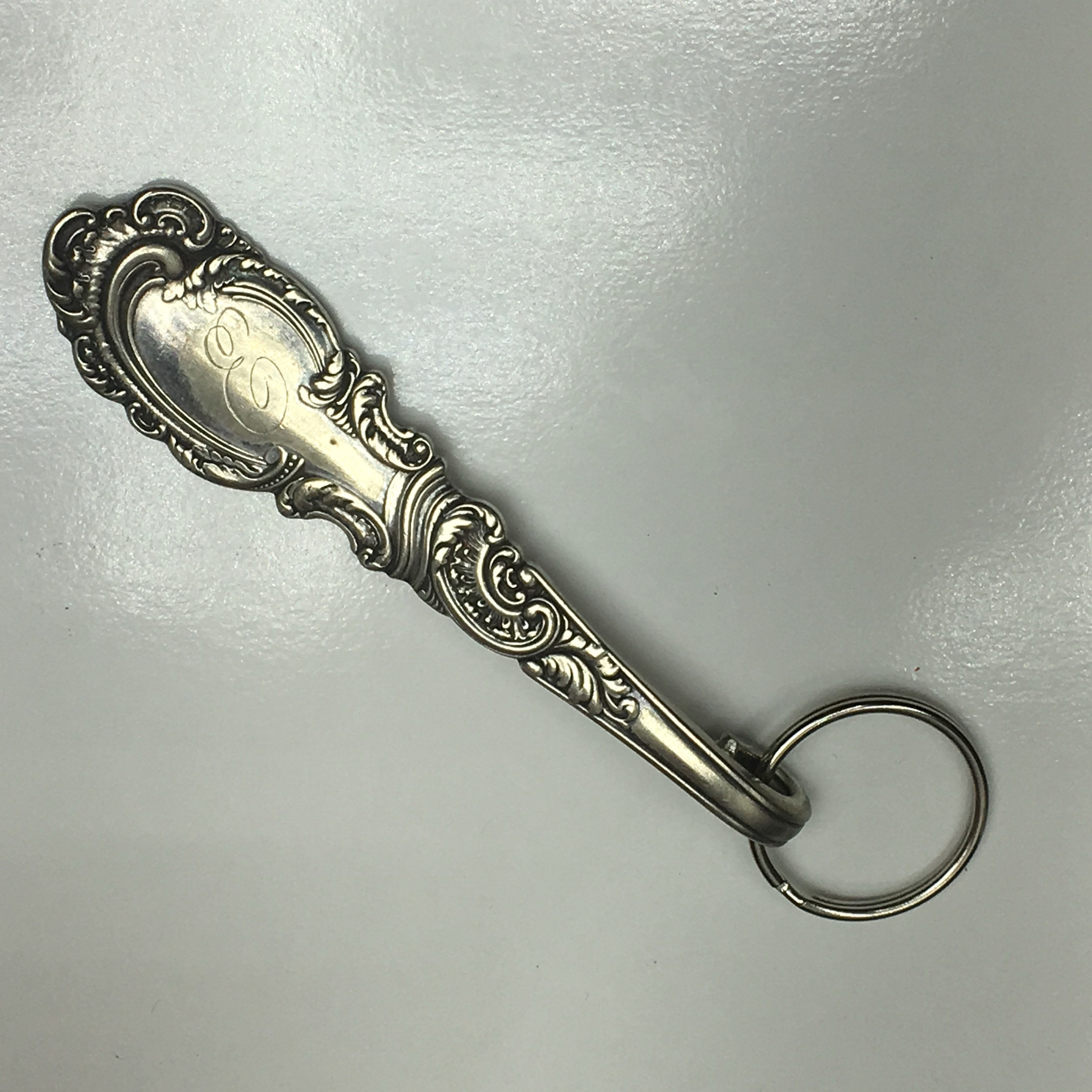 Vintage Silver Key Finder Key Ring Upcycle Keychain Silverplate ...