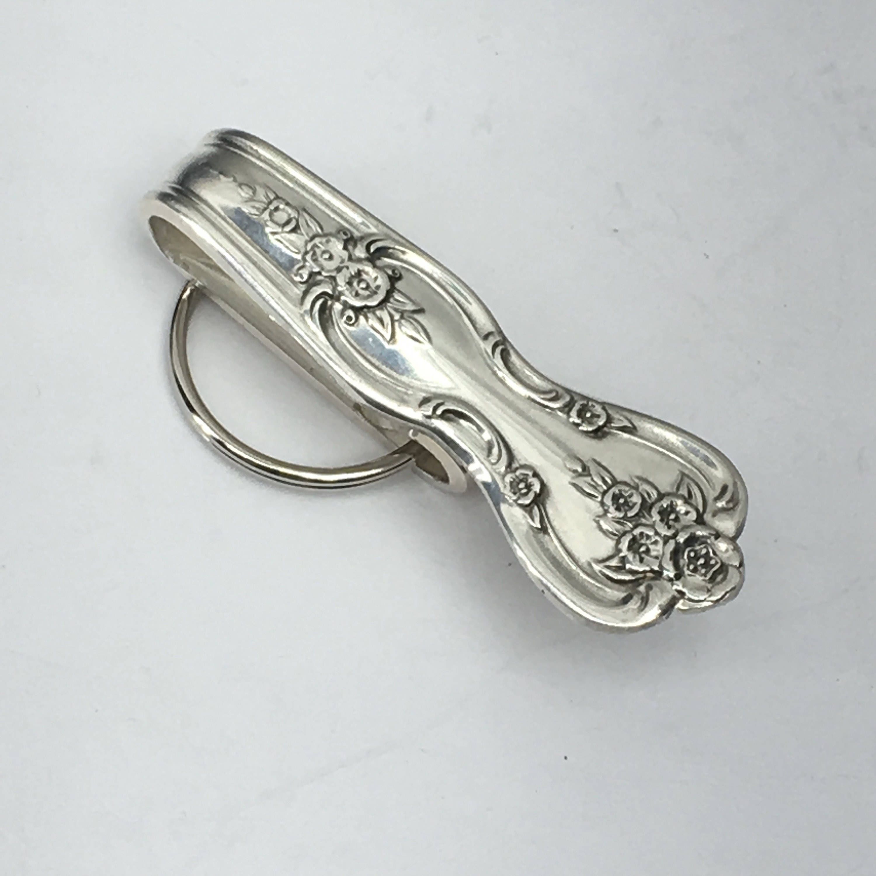 Vintage Purse Hook Clip Silver Key Finder Key Ring Keychain | Etsy