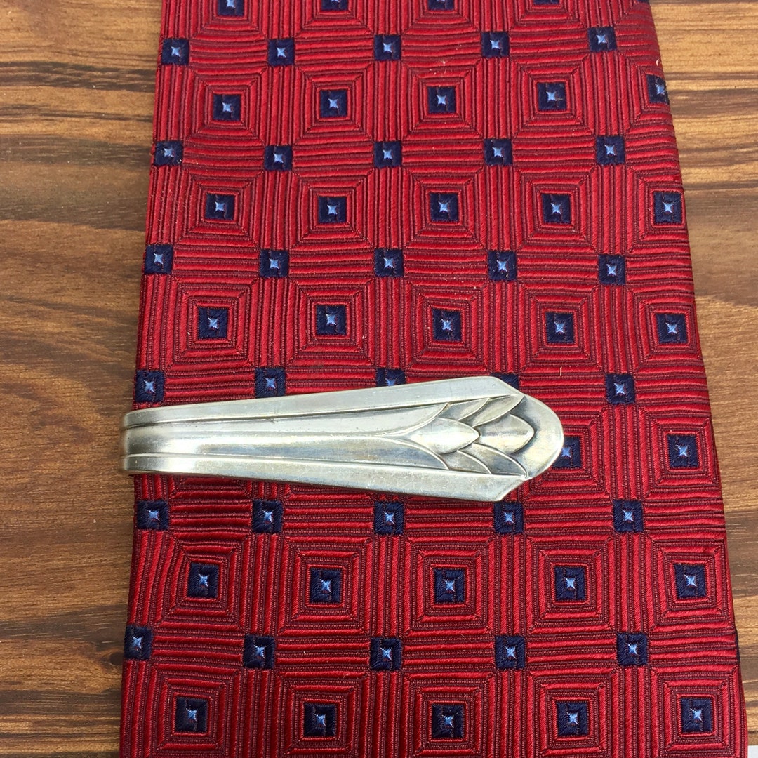 Tie Bar / Money Clip Clasp Made From Antique Silverplate Silverware ...