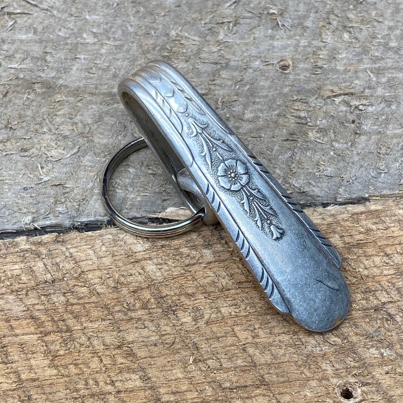 Vintage Purse Hook Silver Key Finder Key Ring Keychain - Etsy