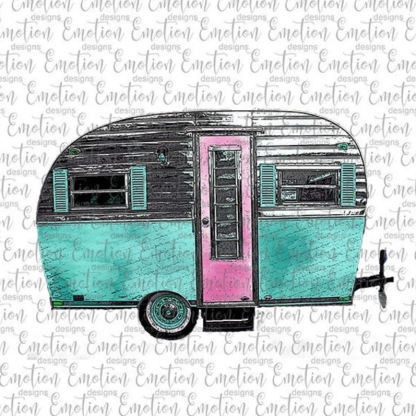 Retro Camper Clipart - Etsy