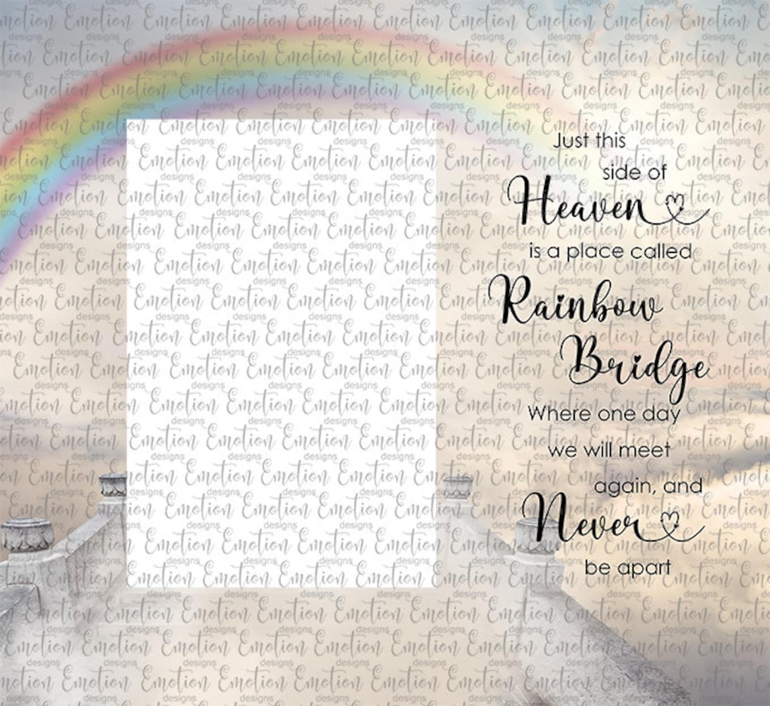 Rainbow Bridge Photo Frame Digital Design, Instant Download ...