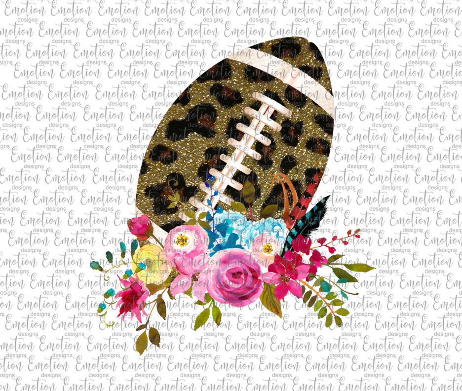 Leopard Football Clipart Instant Download Sublimation - Etsy