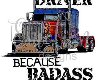 Truck Driver Badass Clipart Instant Download - Etsy