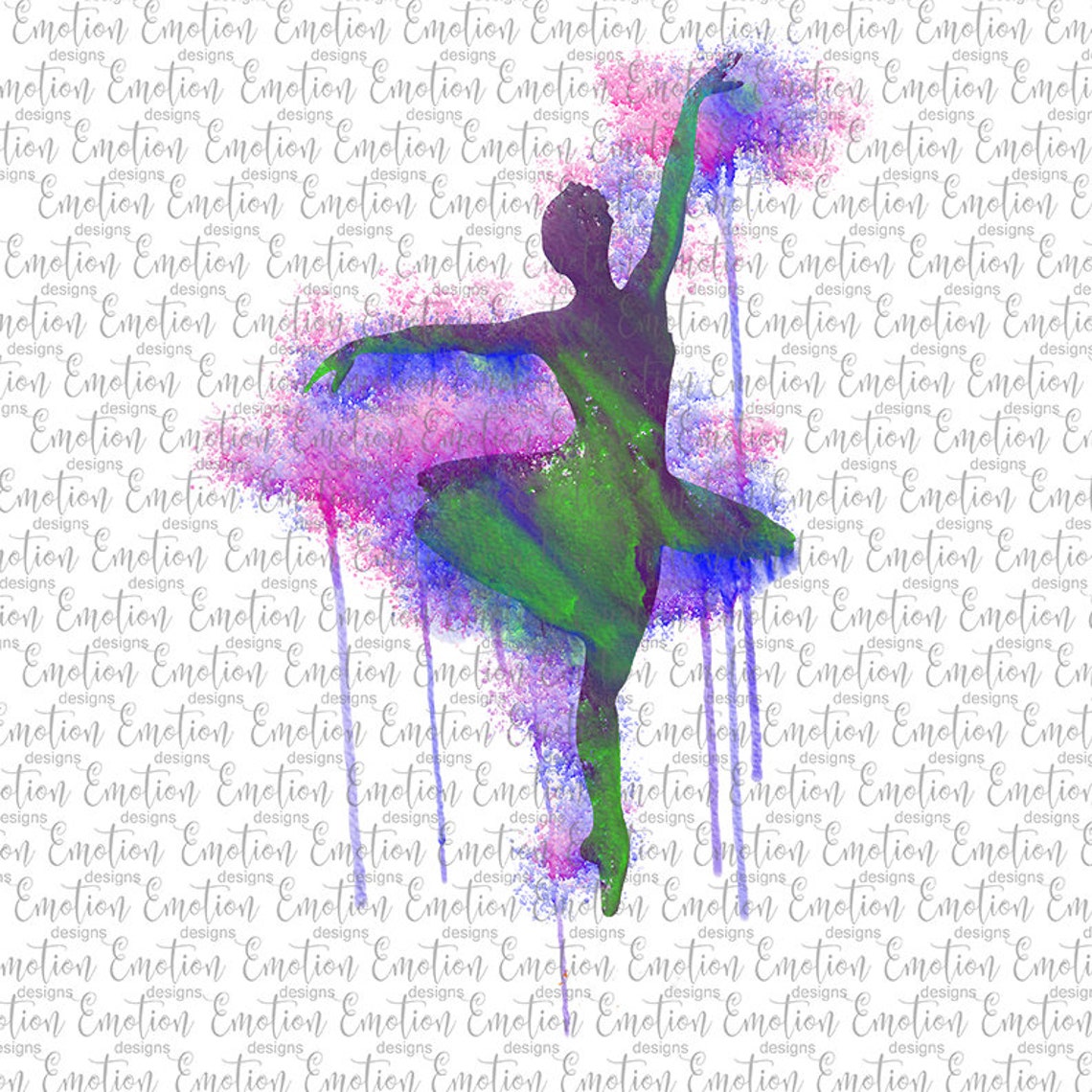 Watercolor Dancer PNG Instant Download Sublimation Graphics | Etsy