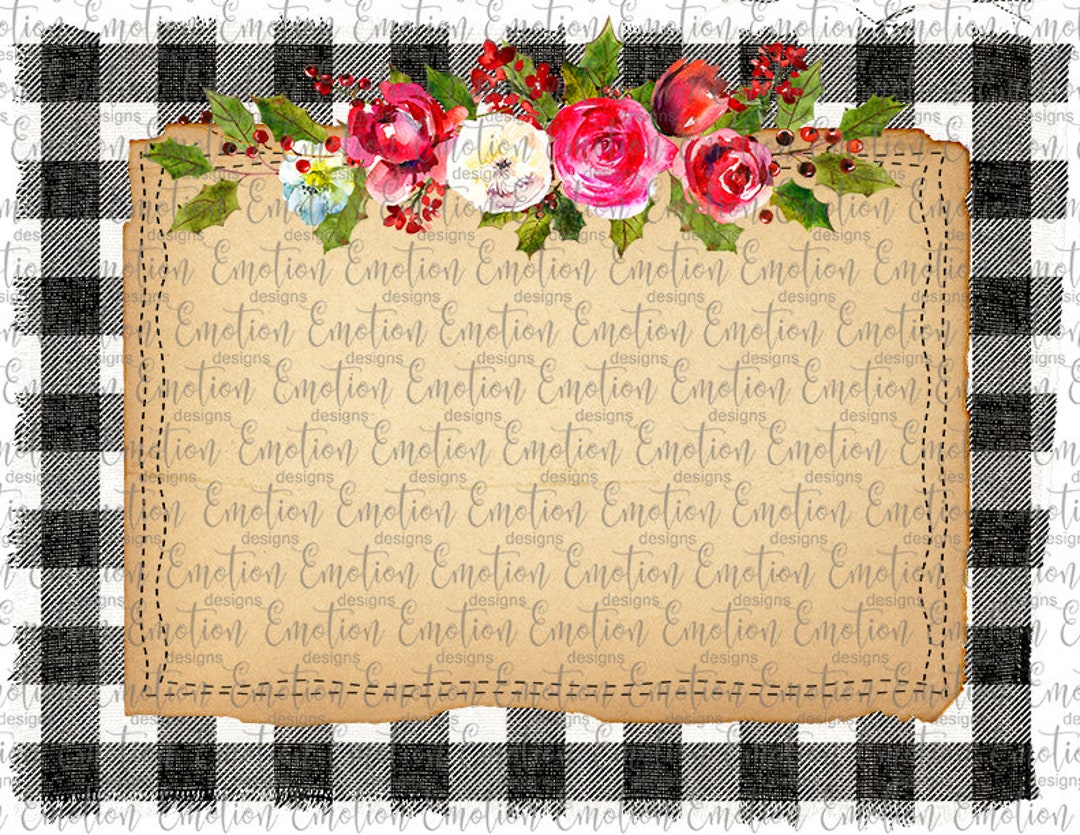 Black and White Plaid Frame 4, Instant Download, Sublimation Graphics ...