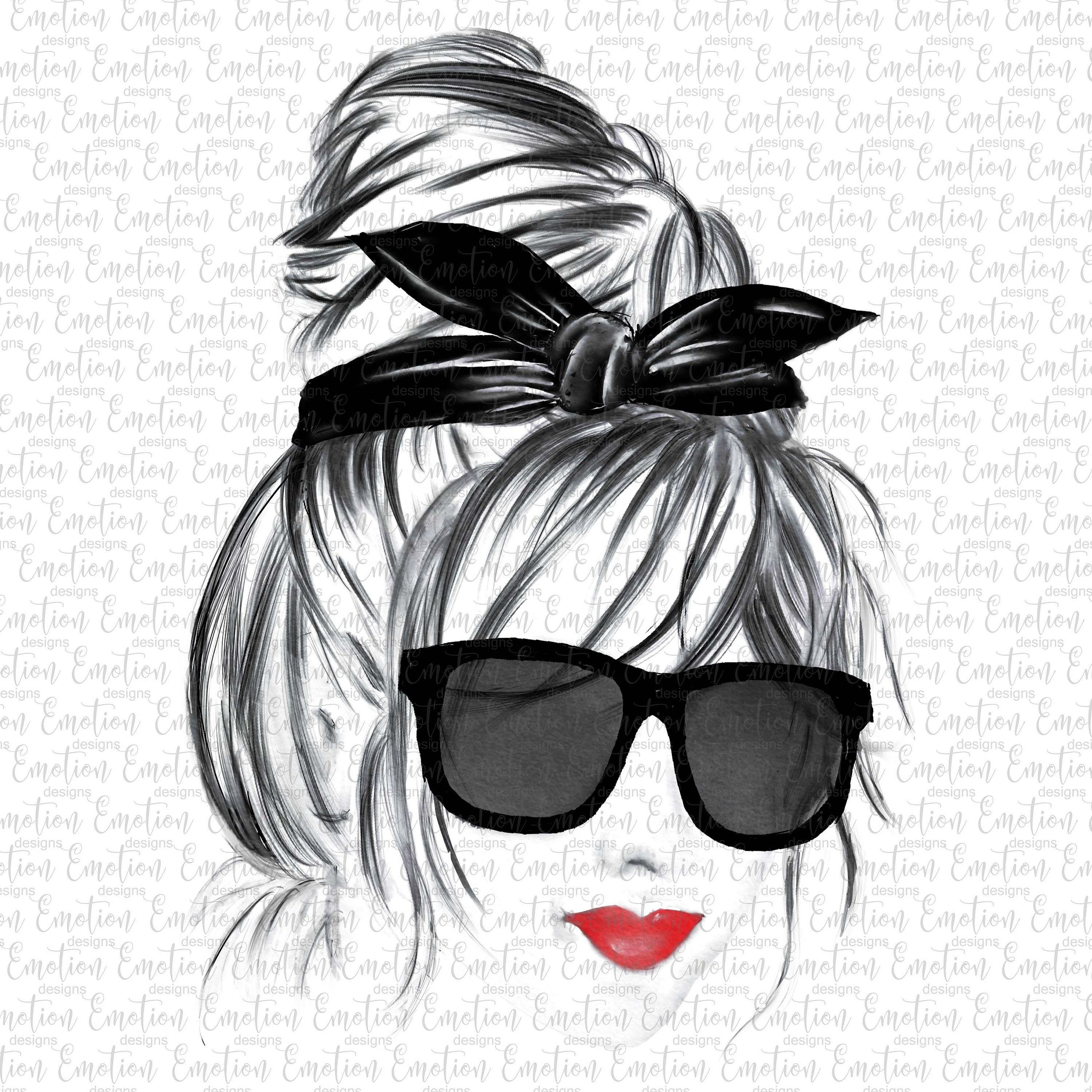 Messy Bun 4 PNG clipart instant download Sublimation | Etsy