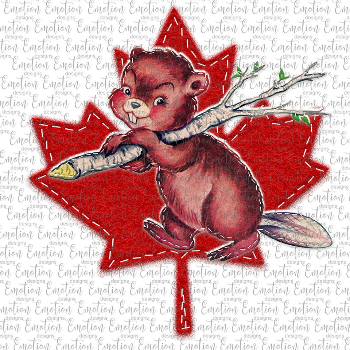 Beaver Maple Leaf PNG Patriotic Instant Download | Etsy Canada