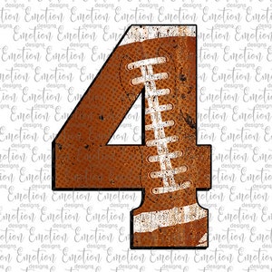 Football Stitch Monogram Numbers Clip Art, Instant Download, DTF ...