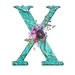 UVWXYZ Rustic Turquoise Monogram Letters Clip Art, Instant Download ...