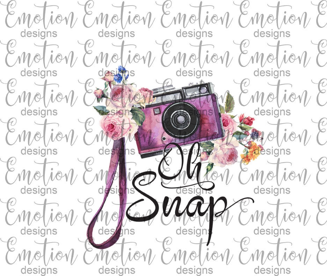 Oh Snap Camera Clipart Instant Download PNG Sublimation - Etsy