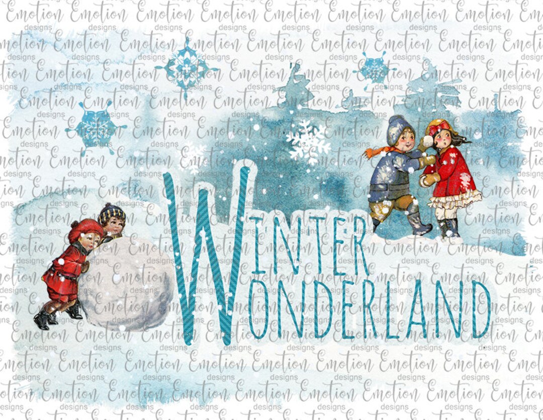 Winter Wonderland Clipart, Instant Download, Sublimation Graphics, PNG ...