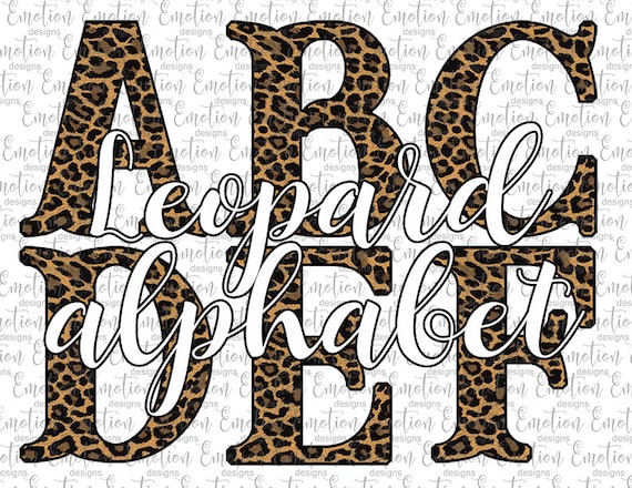 Leopard Print Letters Printable Poster