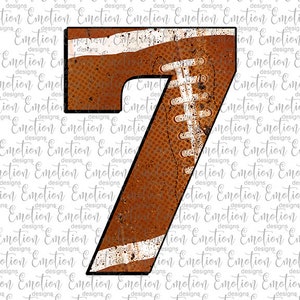 Football Stitch Monogram Numbers Clip Art, Instant Download, DTF ...