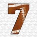 Football Stitch Monogram Numbers Clip Art, Instant Download, DTF ...
