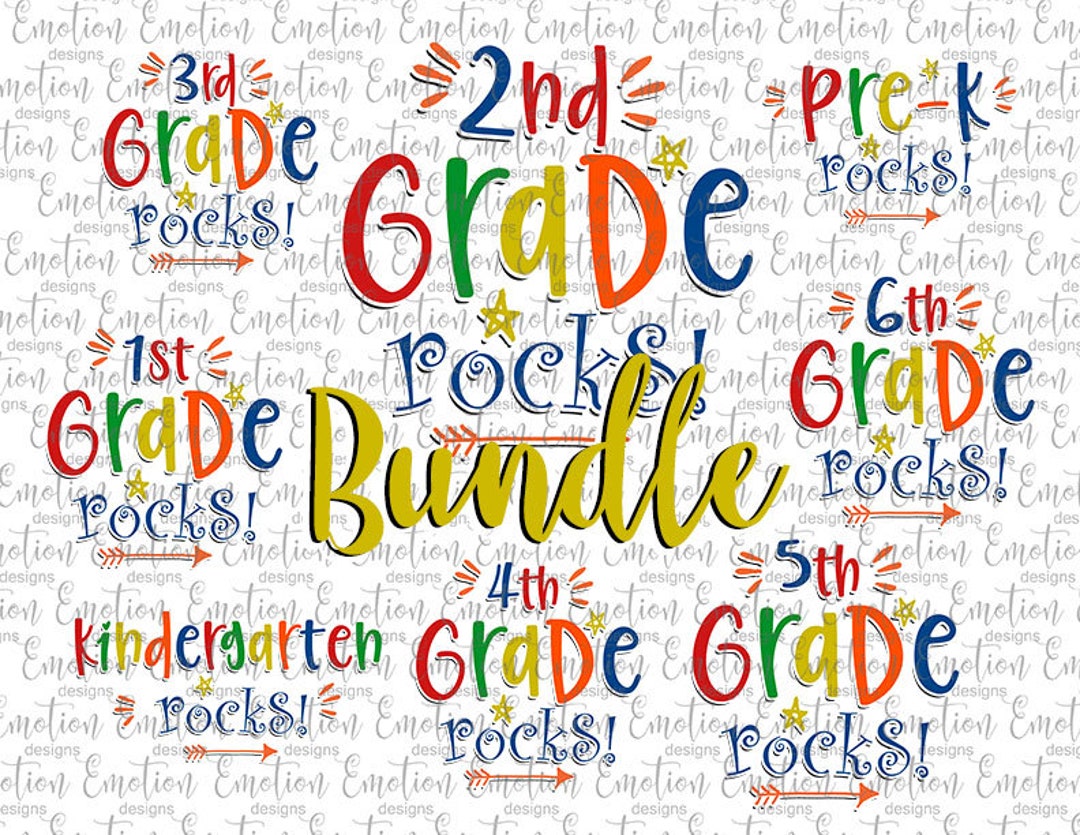 Back to School Bundle Clipart, Instant Download, Sublimation ...
