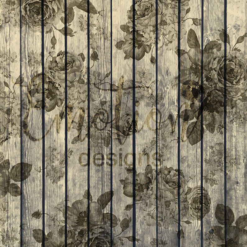 Floral Wood Background Clip Art Bundle Instant Download - Etsy