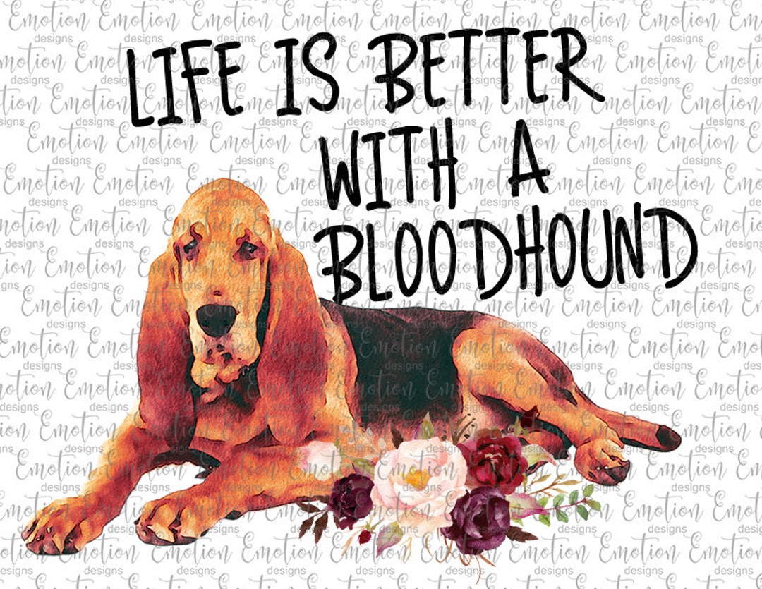 Life is Better With a Bloodhound PNG, Instant Download, Sublimation ...