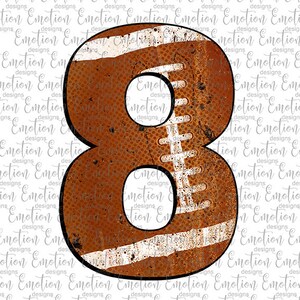 Football Stitch Monogram Numbers Clip Art, Instant Download, DTF ...