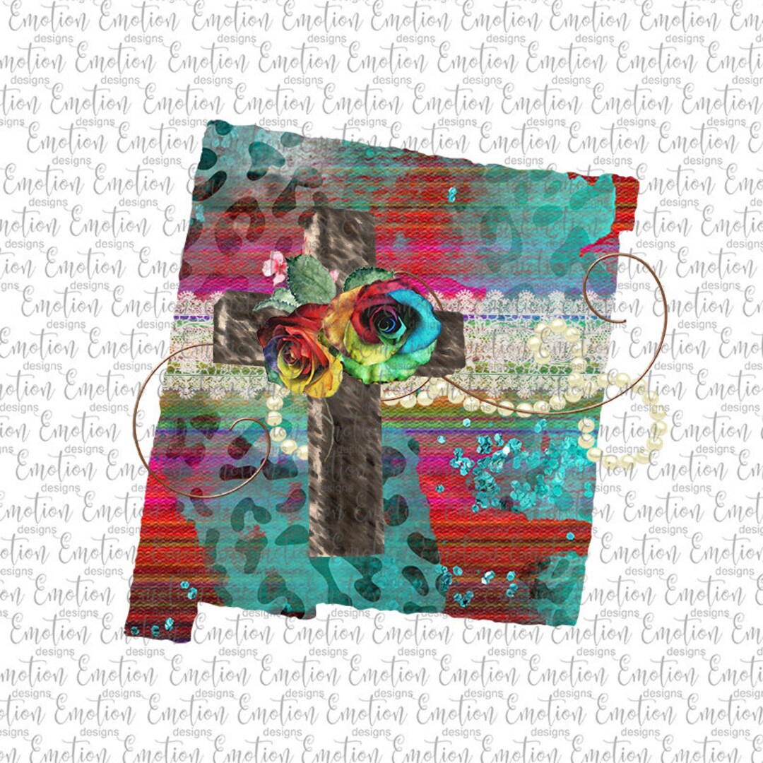 Leopard Serape Cross New Mexico PNG, Instant Download, Sublimation ...