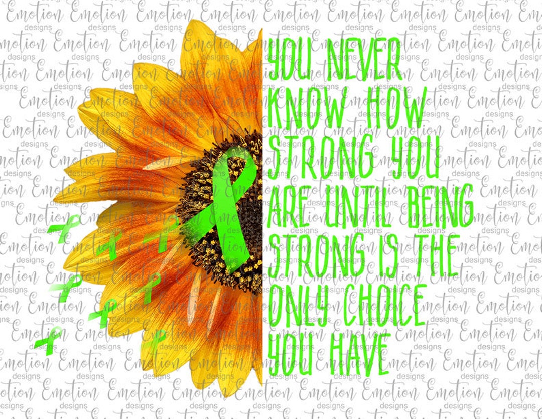 Sunflower Awareness Green, Clipart, Instant Download, Sublimation ...
