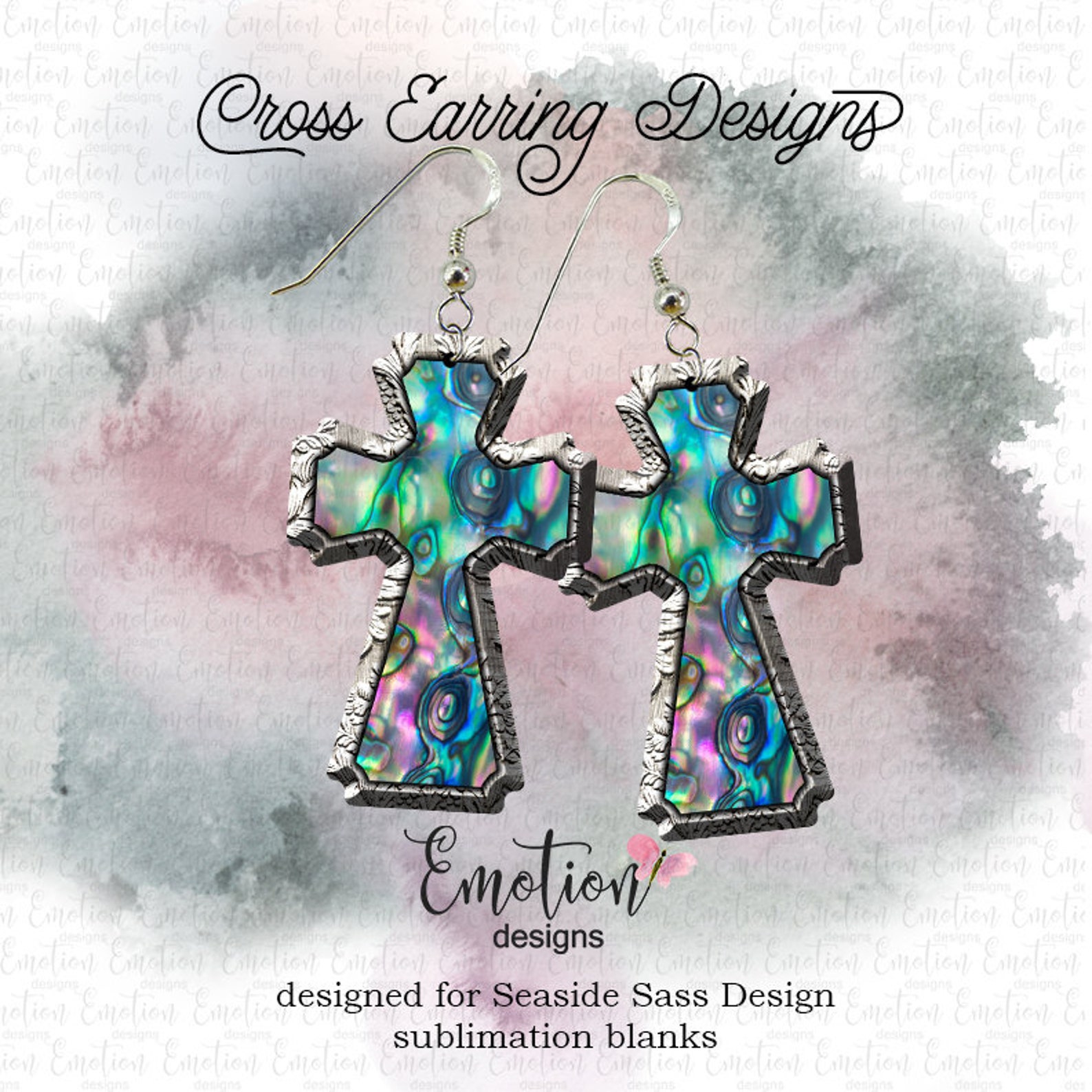 Cross Earring digital designs instant download sublimation | Etsy