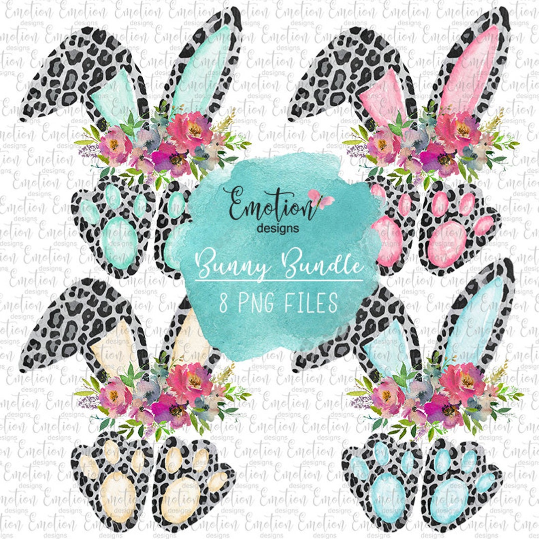 Watercolor Bunny Bundle, Instant Download, PNG, Sublimation, Original ...