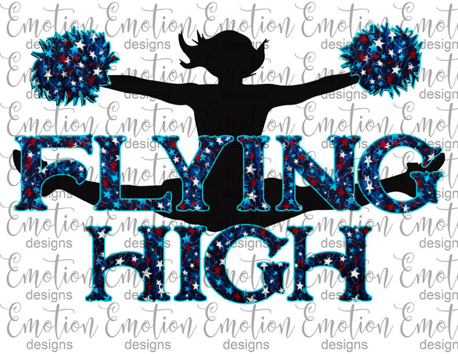 Flying High Cheer PNG Cheerleading Instant Download | Etsy