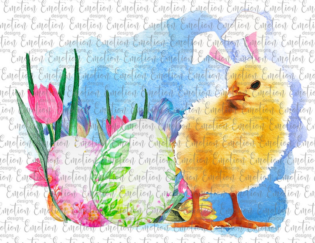 Easter Chick Scene, Instant Download, PNG, Sublimation, DTF Printing - Etsy