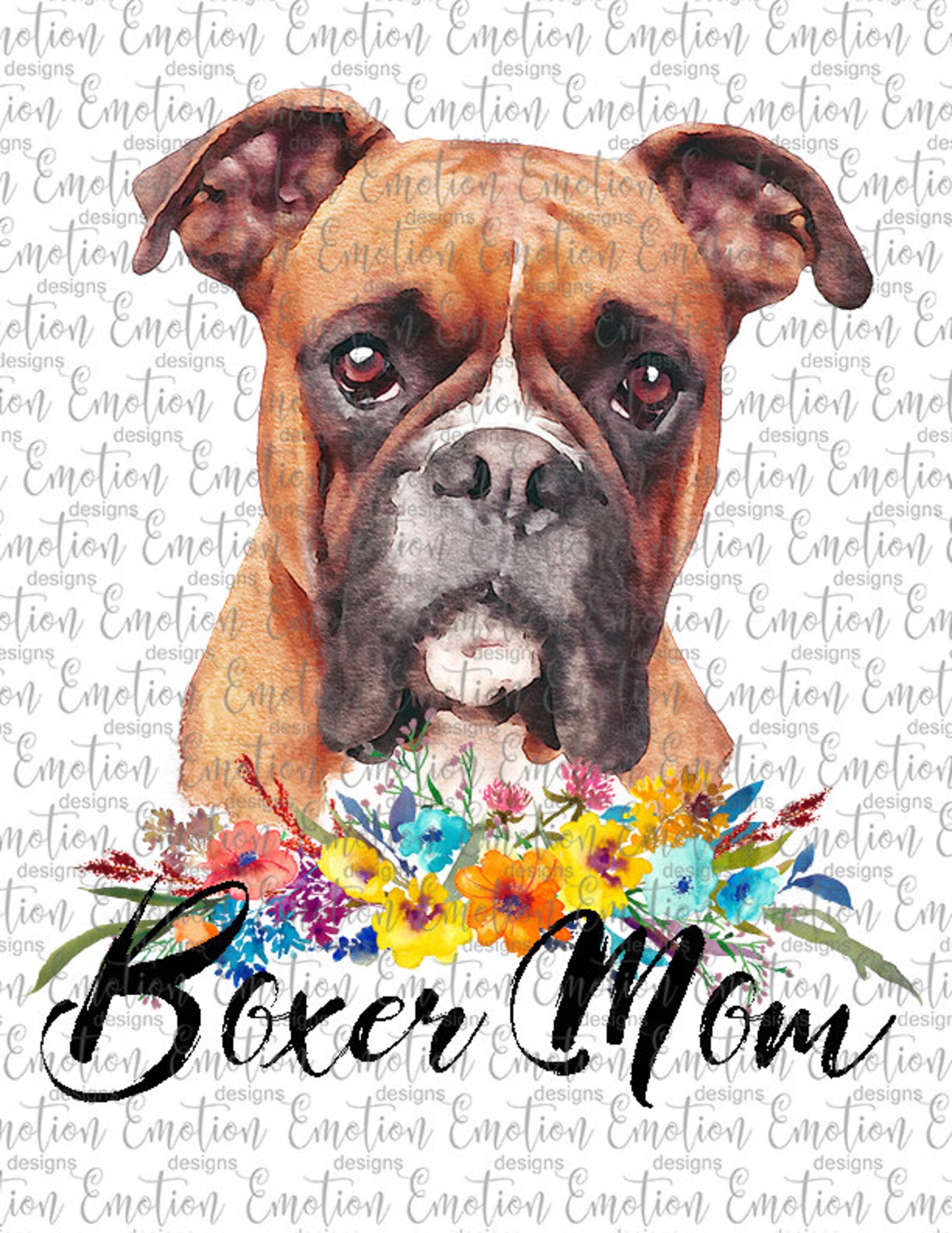 Boxer Mom 3 PNG, Instant Download, Sublimation Graphics, Clipart, DTF ...