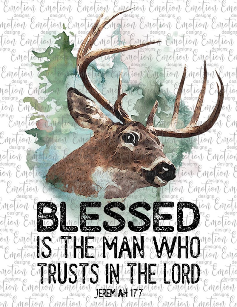 Blessed is the Man PNG Original Art Instant Download | Etsy