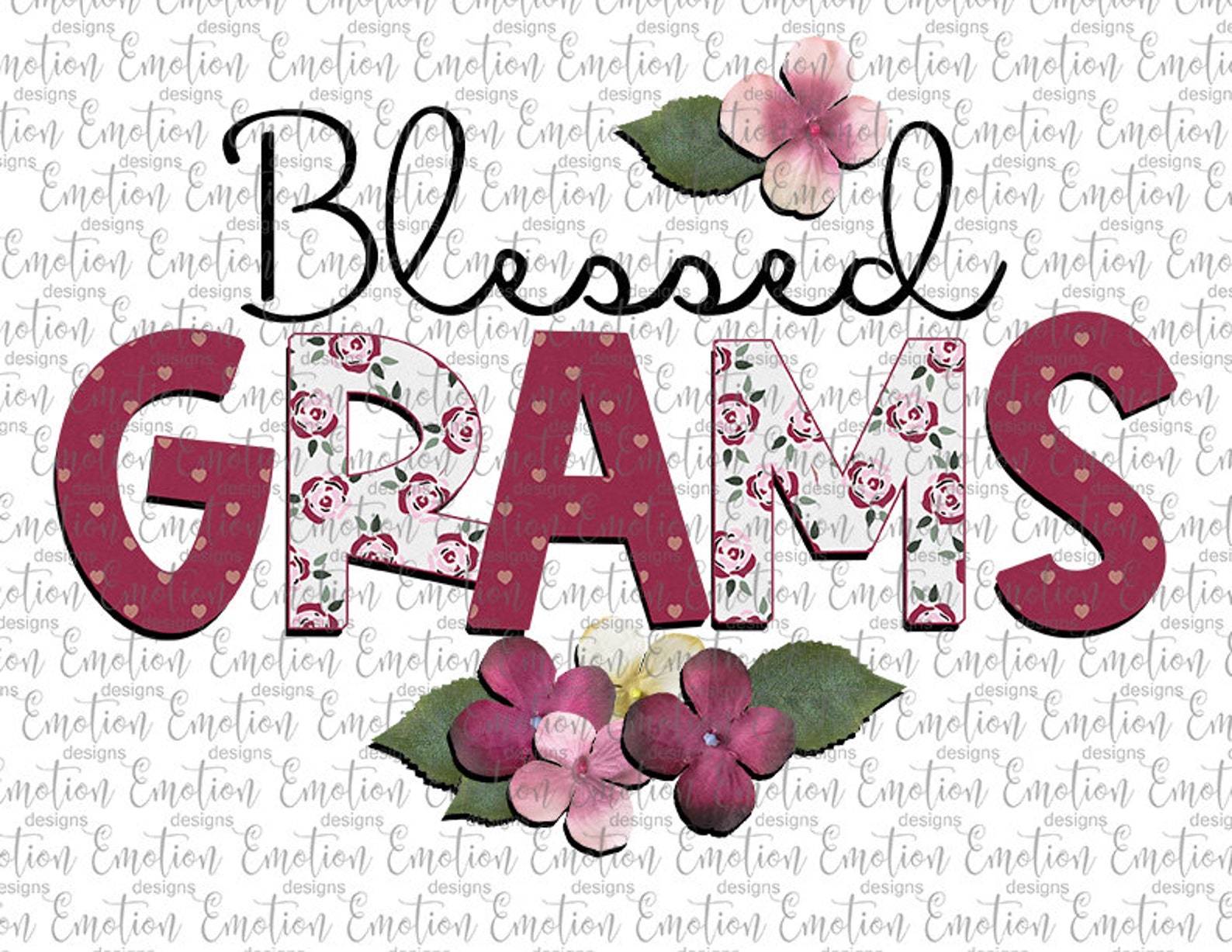 Blessed Grams Clipart Instant Download Sublimation Graphics - Etsy
