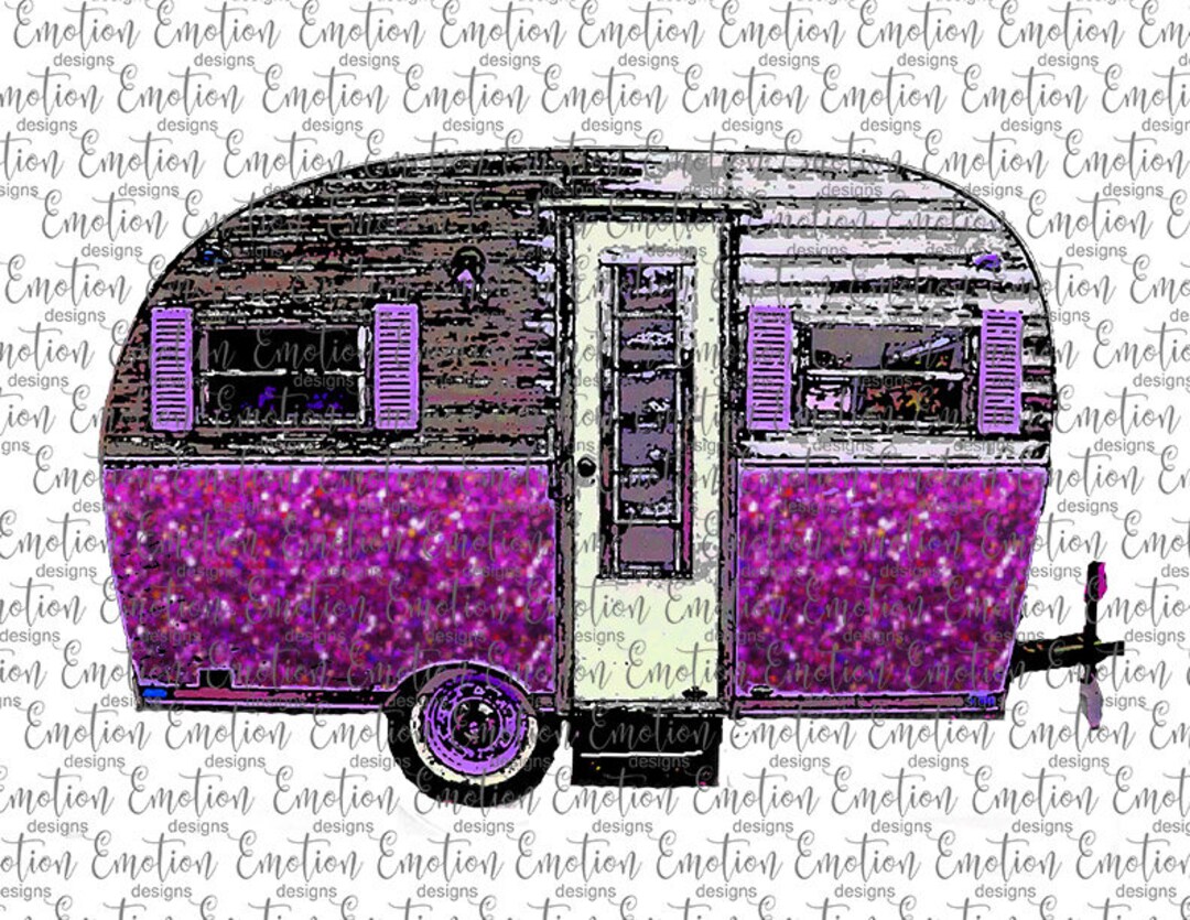 Purple Trailer Clipart, Instant Download, Flowers, Sublimation Graphics ...