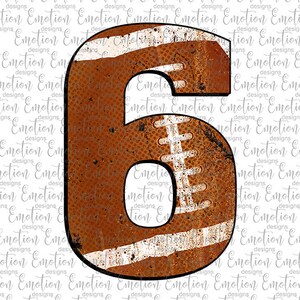 Football Stitch Monogram Numbers Clip Art, Instant Download, DTF ...