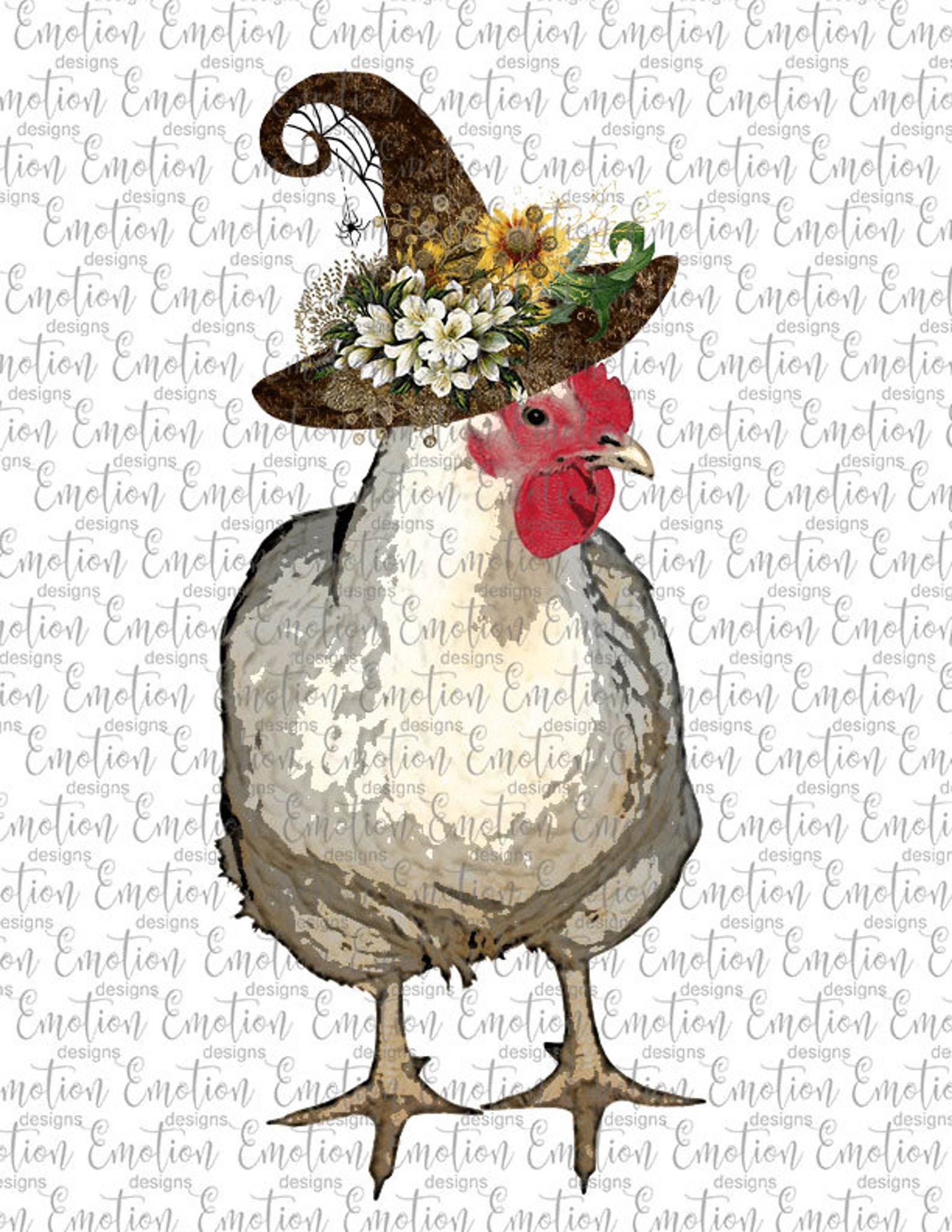 Chicken With Witch's Hat PNG Clipart Instant Download - Etsy