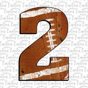 Football Stitch Monogram Numbers Clip Art, Instant Download, DTF ...
