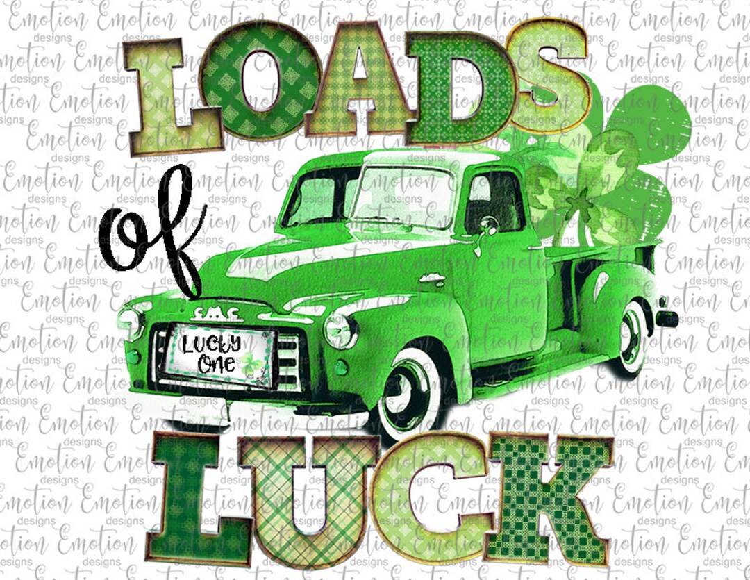Loads of Luck Truck Clip Art, PNG, Instant Download, Sublimation ...